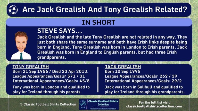 INFOGRAPHIC Are Jack Grealish and Tony Grealish Related | Classic ...