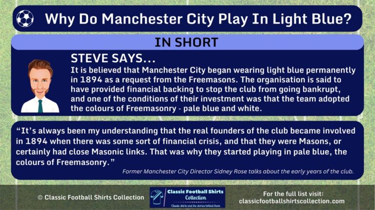 Why Do Manchester City Play In Light Blue? (Discussed)